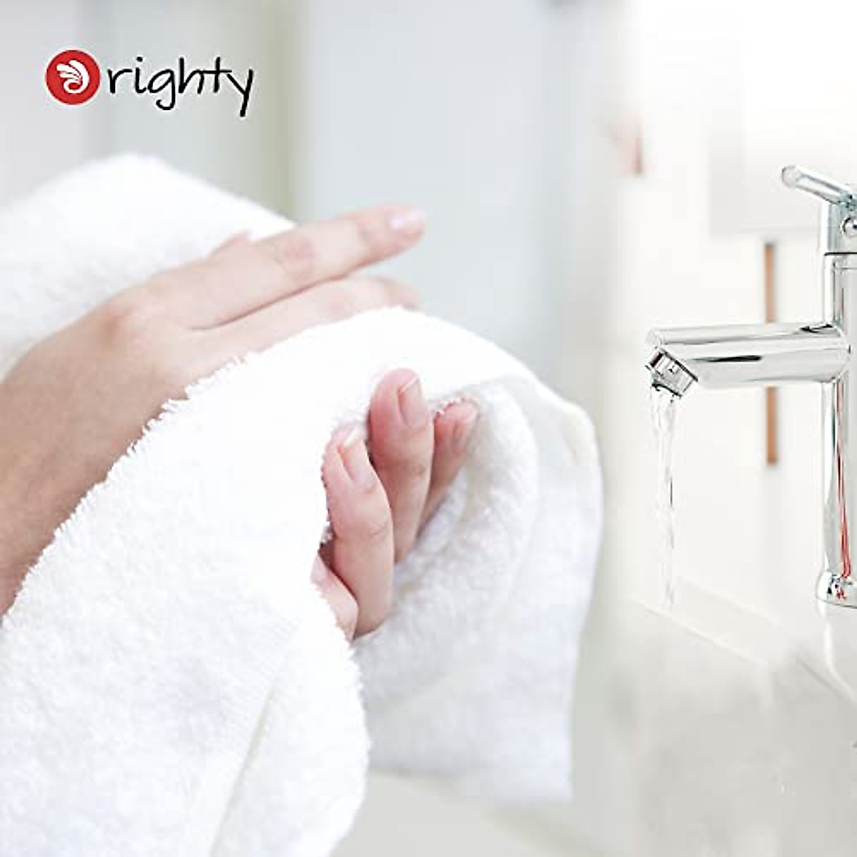 Orighty 12 Pack Premium Hand Towels Set - Quick Drying & Absorbent Microfiber Hand Towels for Bathroom 16x27 inches - Multi Purpose for Gym, Spa, Shower, Hotel & Bathroom (White)