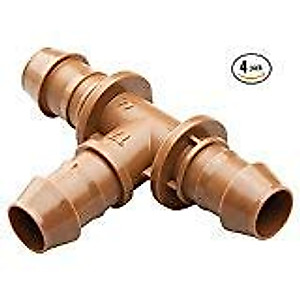 Rain Bird BT50/4PK Drip Irrigation 1/2" Barbed Tee Fitting, 4-Pack x 2