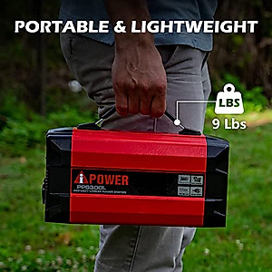 A-iPower Portable Power Station 300W with Lithium-Ion Battery, 288Wh Battery Power Supply for Home Emergency Use, CPAP, Camping, Weekend Trip and Fishing