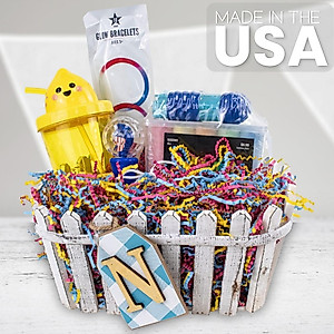 MagicWater Supply Crinkle Cut Paper Shred Filler (4 oz) for Gift Wrapping & Basket Filling - Fiesta