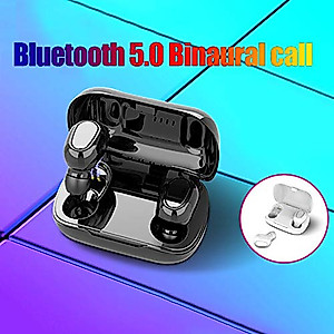 newshijieCOb L21 TWS Bluetooth 5.0 Earphones Sports Wireless Earphones in-Ear Bluetooth Earbuds for iOS Android Black