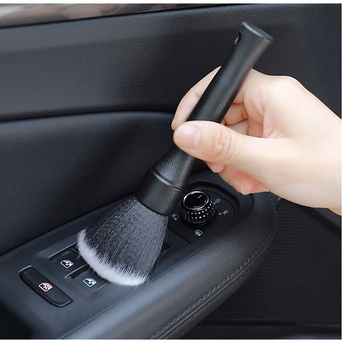 YITOO Auto Interior Dust Brush, Car Soft Bristles Detailing Brush, Scratch Free Dust Removal Cleaning Tool Kit, Long Hair Handle Brushes Duster for Auto Dashboard, Air Vents, Leather, Computer.