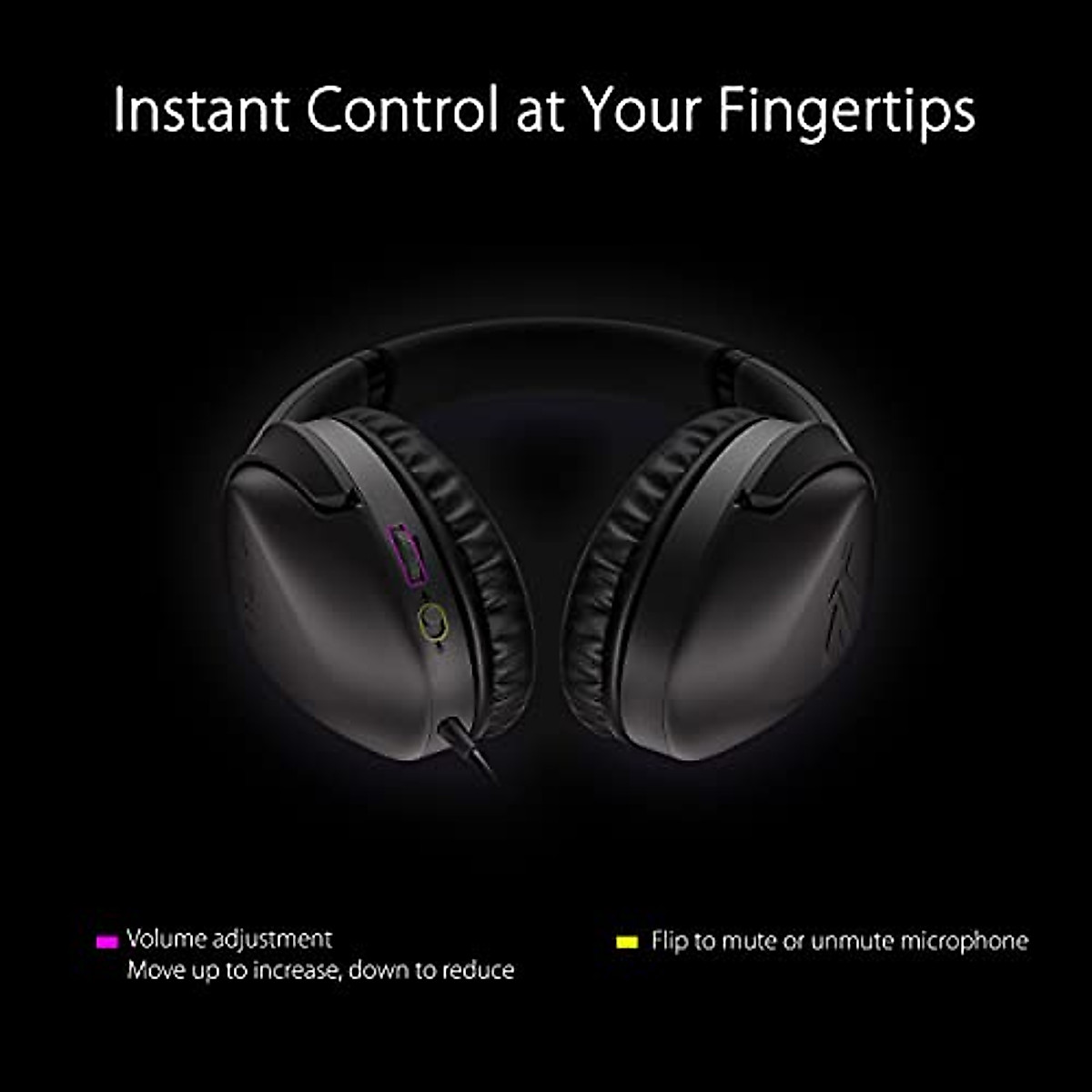 ASUS ROG Strix Go Core Wired Gaming Headset | 3.5mm Connector | Lightweight Design | Over-Ear Headphones for PC, Mac, Nintendo Switch, and PS4, Black, Standard