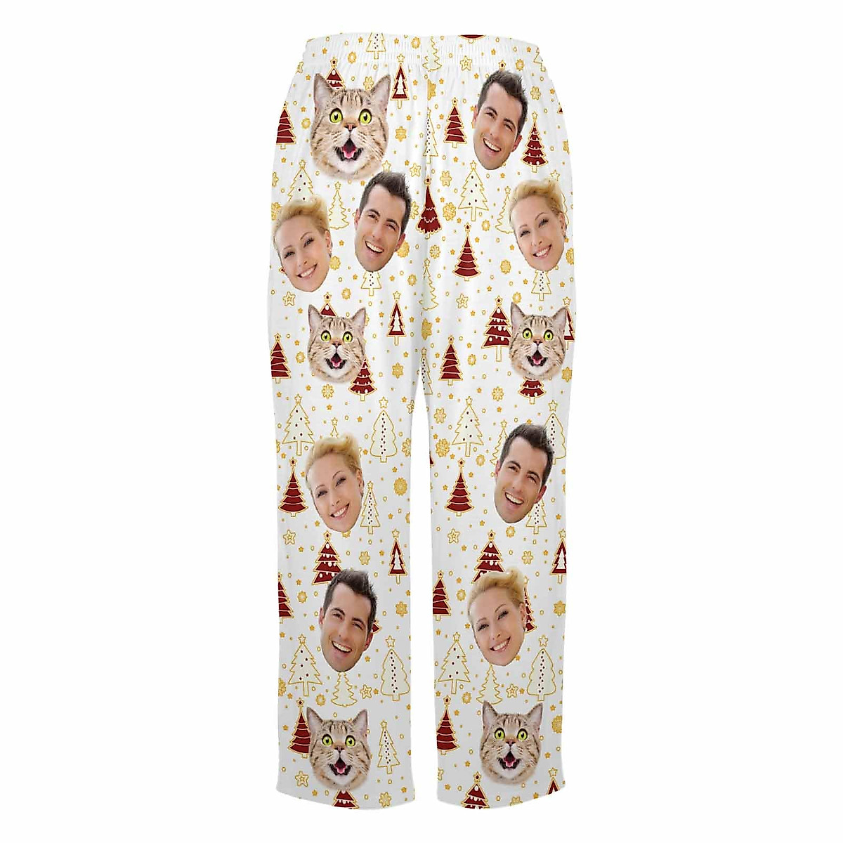 Personalized Face Photo Pajamas for Men Women Custom Christmas Face Pajama Pants Sleepwear Bottoms for Christmas Birthday