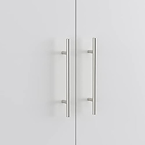 Hitow Wardrobe Armoire Closet with 2 Doors, Freestanding Wardrobe Cabinet with Drawer & Hanging Rod, Bedroom Armoire Clothes Organizer, White Type C (31.5" W x 18.9" D x 66.9" H)