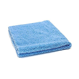 Autofiber Zeroedge Detailing Towel (Pack of 5) Edgeless Microfiber Polishing, Buffing, Window, Glass, Waterless, Rinseless, Car Wash Towels (Blue)