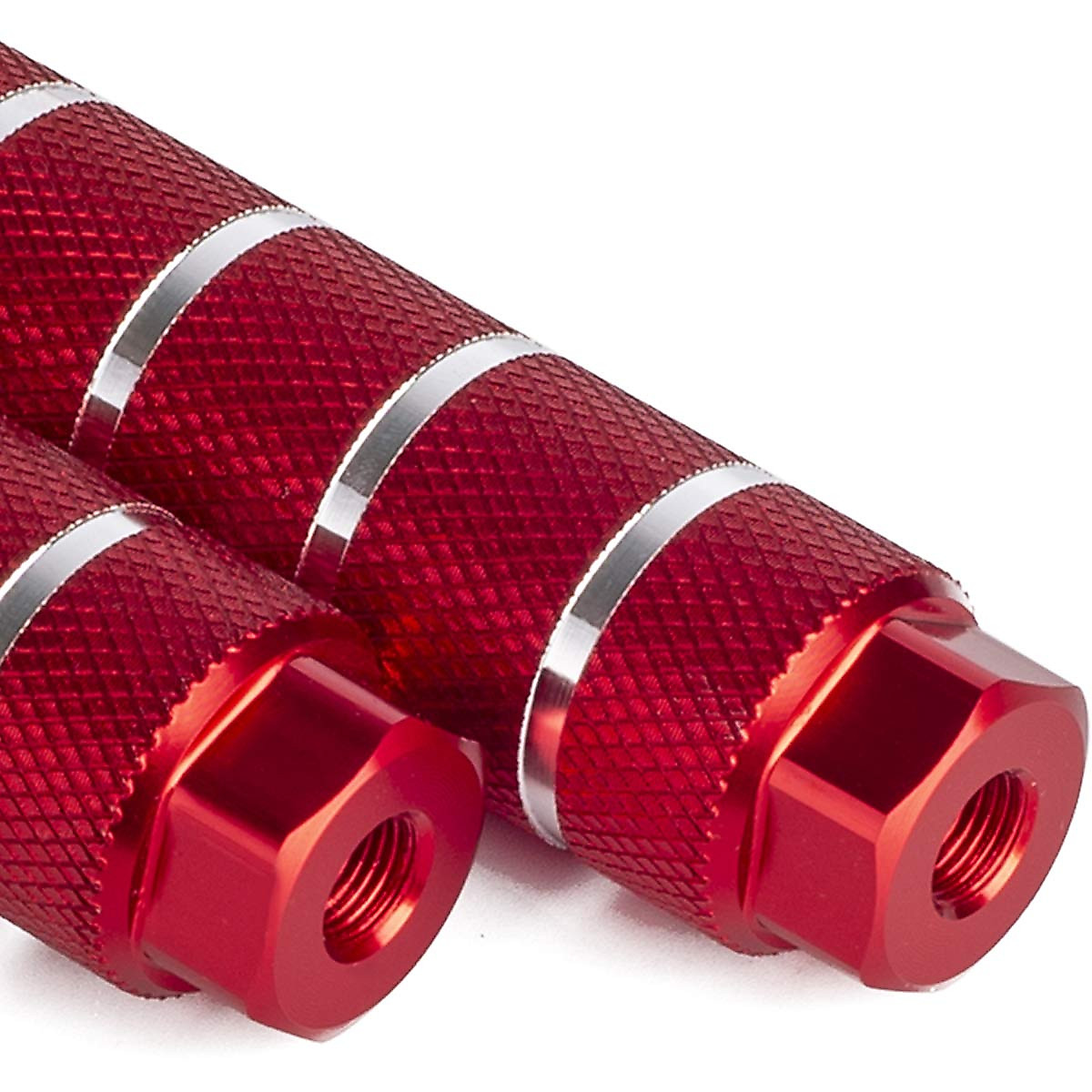 SMALL STAR Bike Pegs 2Pcs Aluminum Alloy Anti-Skid Lead Foot Bicycle Pegs 3/8 inch Axles