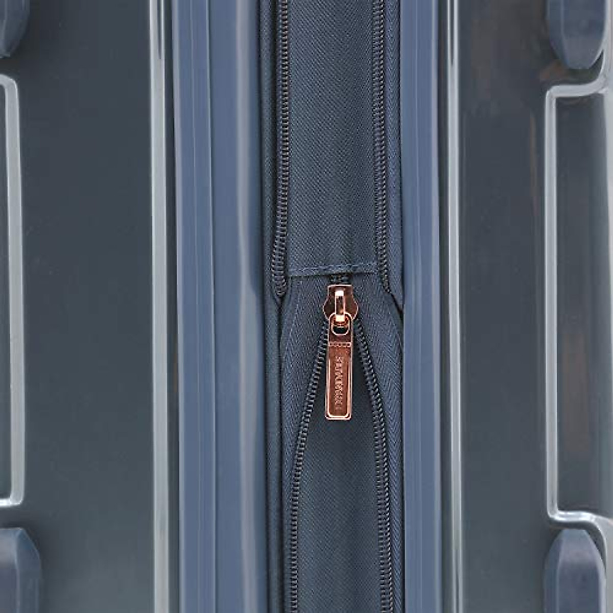 kensie Women's Alma Hardside Spinner Luggage, TSA-Approved, Midnight Blue, 3-Piece Set (20/24/28)