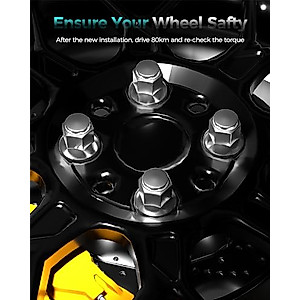 ZOFFI 24pcs M14x1.5 One-Piece Chrome OEM Factory Style Large Acorn Seat Lug Nuts Replacement for 2015-2020 Ford F150 Expedition Lincoln Navigator Factory Wheels