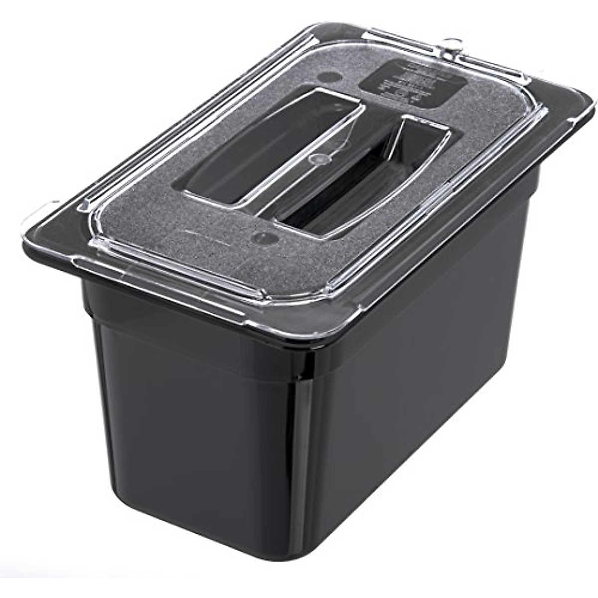 Carlisle FoodService Products 3068203 StorPlus Fourth Size Food Pan, Polycarbonate, 6" Deep, Black (Pack of 2)