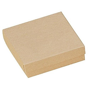 100 Cotton Filled Boxes Size 33, 3.5" x 3.5"x 1", Kraft Size #33