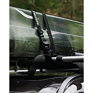 WONITAGO Premium 'No Scratch' Silicon Tie Down Cam Straps for Surfboards, Kayaks, SUP Paddleboards, Canoes, Snowboards 15ft (Pair)