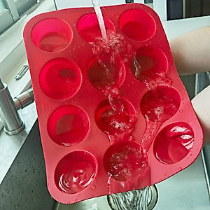 AIMLOT Muffin Pan Cupcake Set, Non-stick Silicone Muffin Pan for Making Muffin Cakes, Tart, Bread, BPA Free and Dishwasher Safe