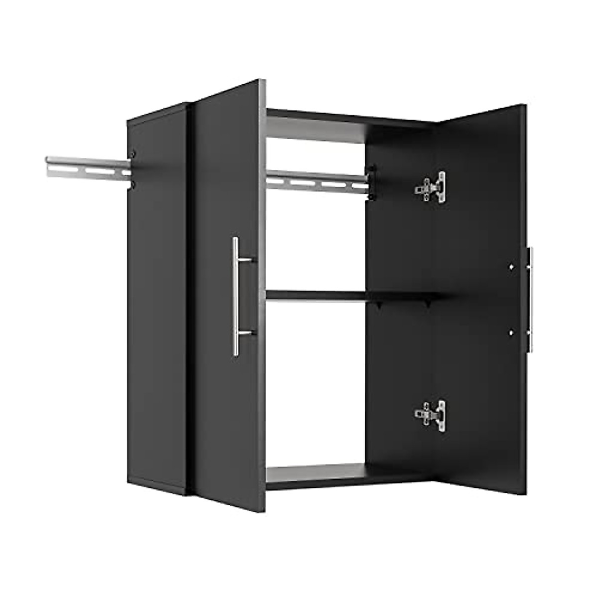 HangUps Upper Storage Cabinet, 24", Black