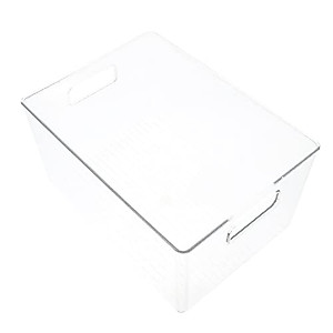 Cabilock Large Storage Bins Stacking Storage Bins Desktop Storage Basket magazine storage rack Magazine Holder tabletop Basket Shelf Plastic Magazine Basket Large Storage Bins Stacking Storage Bins