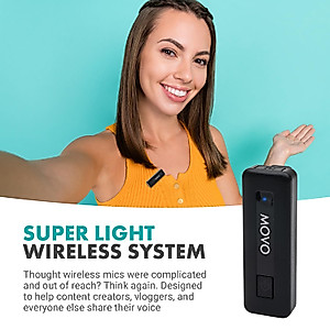 Movo Wireless Mini USB-C Wireless Microphone for iPhone 15 - iPhone 15 Microphone Compatible with iPhone 15 Pro Max - 10HR Battery Life, 164ft Range