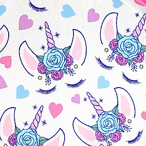 Leotard for Girls Gymnastics 5t 5/6 Long Sleeve White Unicorn Long Sleeves Floral Flower Tumbling Outfits Bodysuits Unitard Sparkle Horse