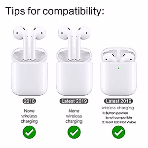 [ Compatible with AirPods 2 and 1 ] Shockproof Soft TPU Gel Case Cover with Keychain Carabiner for Apple AirPods (Sea Beach Theme)