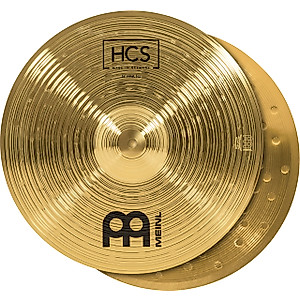 Meinl 14” Hihat (Hi Hat) Cymbal Pair – HCS Traditional Finish Brass for Drum Set, Made In Germany, 2-YEAR WARRANTY (HCS14H)
