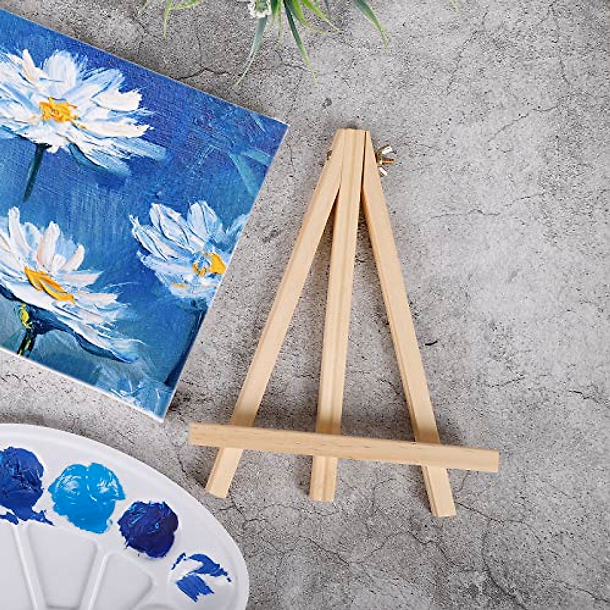 Jekkis 9 Inches Tabletop Easels for Painting Canvas Tall Wood Display Easels Set of 12, Art Craft Painting Easel Stand for Artist Adults Students