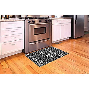 Bungalow Flooring Interstellar FlorArt Kitchen Mat, 2' x 3', Made in USA, Machine Washable, Water and Stain Resistant, Low Profile, Non-Slip