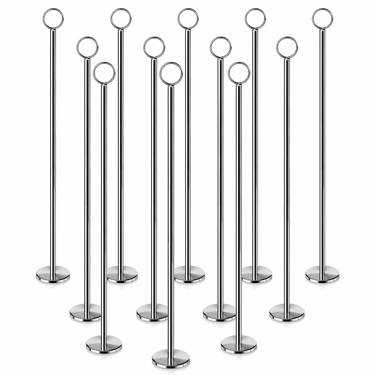 New Star Foodservice 23305 Ring-Clip Table Number Holder/Number Stand/Place Card Holder, 18-Inch, Set of 12
