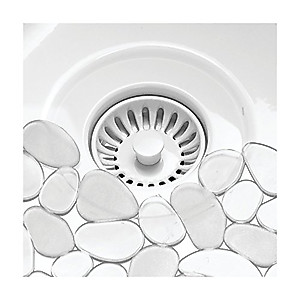 iDesign Pebblz BPA-Free Flexible PVC Plastic Sink Protector Mat - 10.75" x 12.5", Clear