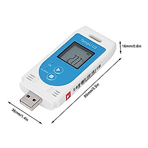 Digital USB Temperature Data Logger Reusable Cold Chain Shipping Temperature Monitor with LCD Screen