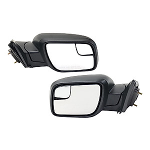 Kool Vue Driver & Passenger Side Power Non-Heated Mirrors for Ford Explorer 2016-2019 Manual Fold With Spotter Glass; Without Signal Light, Memory, Puddle Lamp & Auto-Dimming Textured
