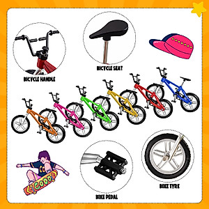 Hortsun 100 Pieces Mini Finger Toys Set Finger Skateboards Fingerboards Toy Finger Bikes Hand Skateboard Tiny Finger Bike Creative Fingertips Movement Party Favors Novelty Toys Gift