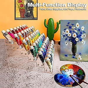 Kingtaily Nail Polish Organizer 72 Bottles of 6 Layers Acrylic Display Rack Storage Rack, Clear Essential Oil Stand Holder, Sunglasses