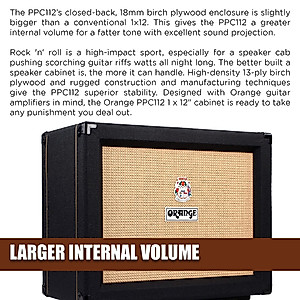 Orange 1x12 Cabinet Celestion V30 16 Ohm Black