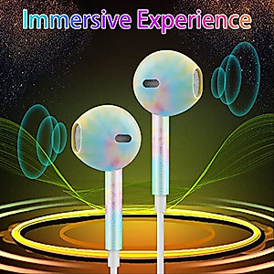 XNMOA Earbuds Wired for iPhone, Comfortable in-Ear Earphones,Connector Headphones Built-in Microphone & Volume Control,Compatible with iPhone14 13/12/11/Xr/Xs/Se/X/8/7/Plus Support All iOS System