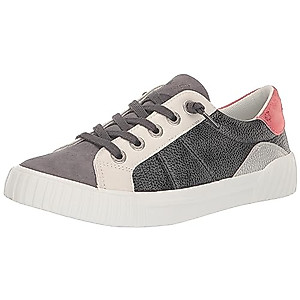 Blowfish Malibu Women's Wave-B Sneaker, Gunmetal Tumble/DkGreyMicFib/RedRefle, 9M