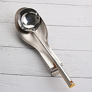 1PC Stainless Steel Spoon Rest Spoon Holder Kitchen Utensil Holder Spatula Ladle Holder Dishwasher Countertop Heavy Duty Kitchen Accessories