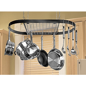 Kinetic Pot, Black with Silver Rack