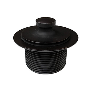 Westbrass 594244-12 14" White Tubular Bath Waste & Overflow Assembly with Twist & Close Drain Plug and 2-Hole Faceplate, Oil Rubbed Bronze