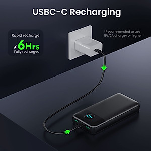 Yacikos Portable Charger 33800mAh,PD 3.0A USB-C Input & Output Power Bank,3 Outputs Battery Pack Backup Charger Compatible with iPhone 14/13,Android, Samsung Galaxy,Nexus,Google LG OnePlus and More