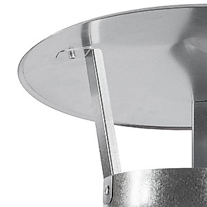 6 Inch Round Roof Cap - All Weather Chimney Cap - Galvanized Steel - Roof Top Round Vent House Exhaust Roof Cap