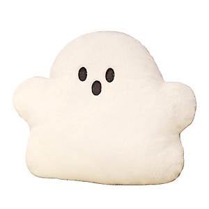 GEUGECY Ghost Plush Toy, Cute Ghost Plush Pillow, Soft Ghost Stuffed Animal Plush Ghost Plushies, Halloween Ghost Hugging Pillow, Halloween Plush Toys for Sofa Couch Bed Car Home Party Decoration