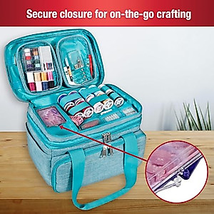 SINGER Magnetic Needle & Pin Compact with Hand Needles: Needle Holder with Sewing Magnifier – Sewing Needle Case for Secure Needle Storage