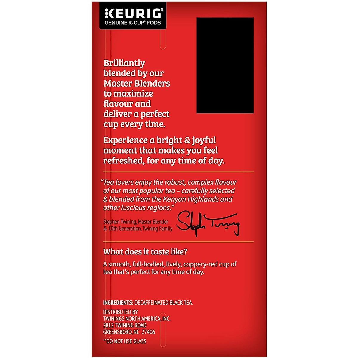 Twinings Decaf English Breakfast Tea K-Cup Pods for Keurig, Naturally Decaffeinated Black Tea, Smooth, Flavourful, Robust, 24 Count (Pack of 2), Enjoy Hot or Iced