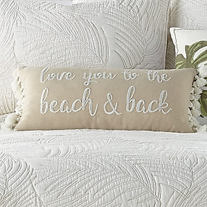 Levtex Home Palmira Decorative Pillow (12x24in.) - Beach and Back - Beige & White