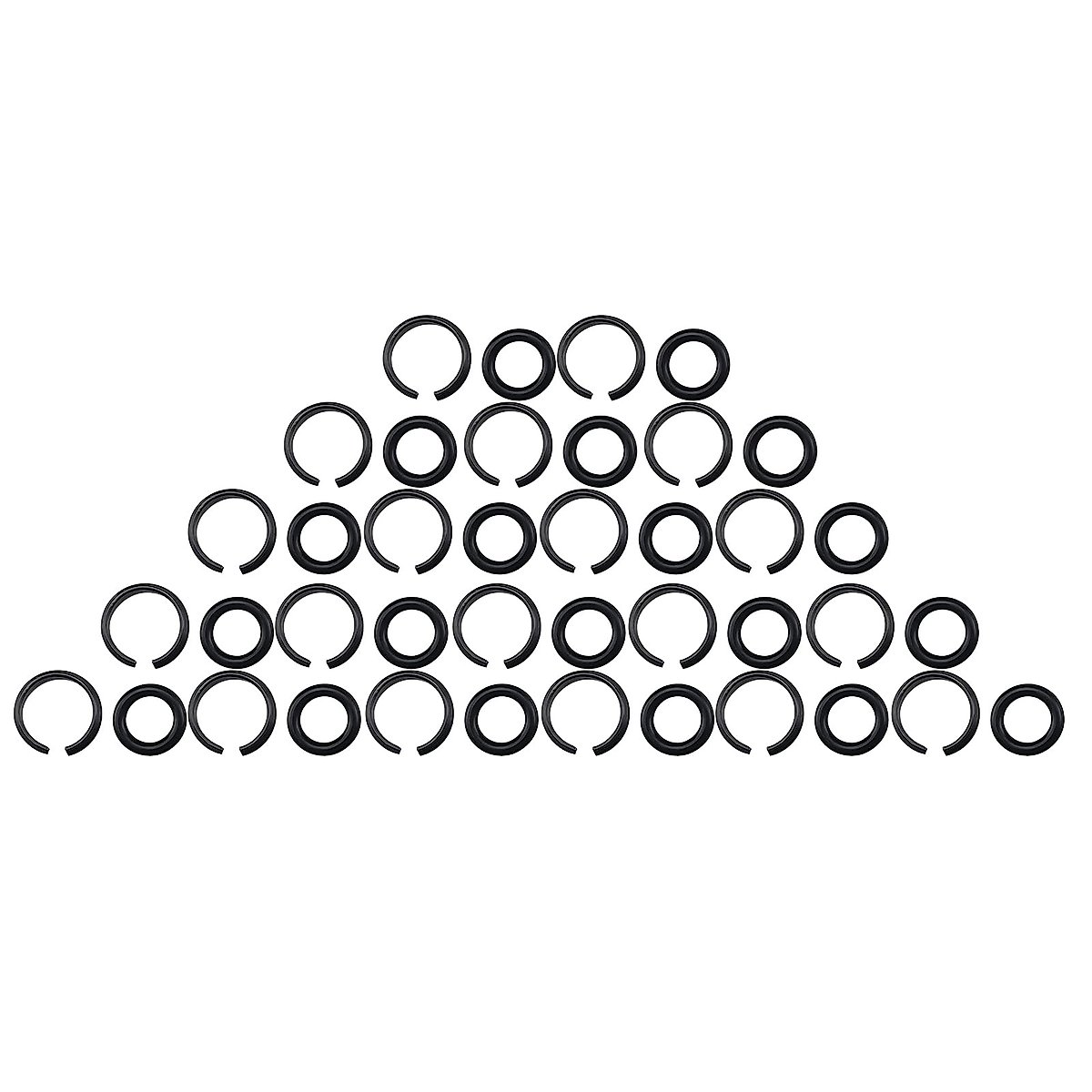 Generic 1/2"" Impact Wrench Socket Retainer Rings Clip with O-Ring,Fits Replacement Impact Wrench Tool Parts and Accessories,O-ring Square Drive Socket Retainer Ring （20 Sets/Pack）