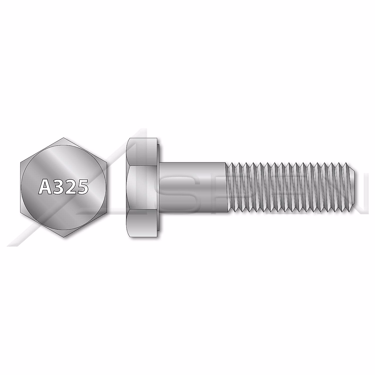 (150 pcs) 1"-8 X 4-3/4", Heavy Structural Hex Bolts, ASTM A325 Type 1, Steel, Hot Dip Galvanized