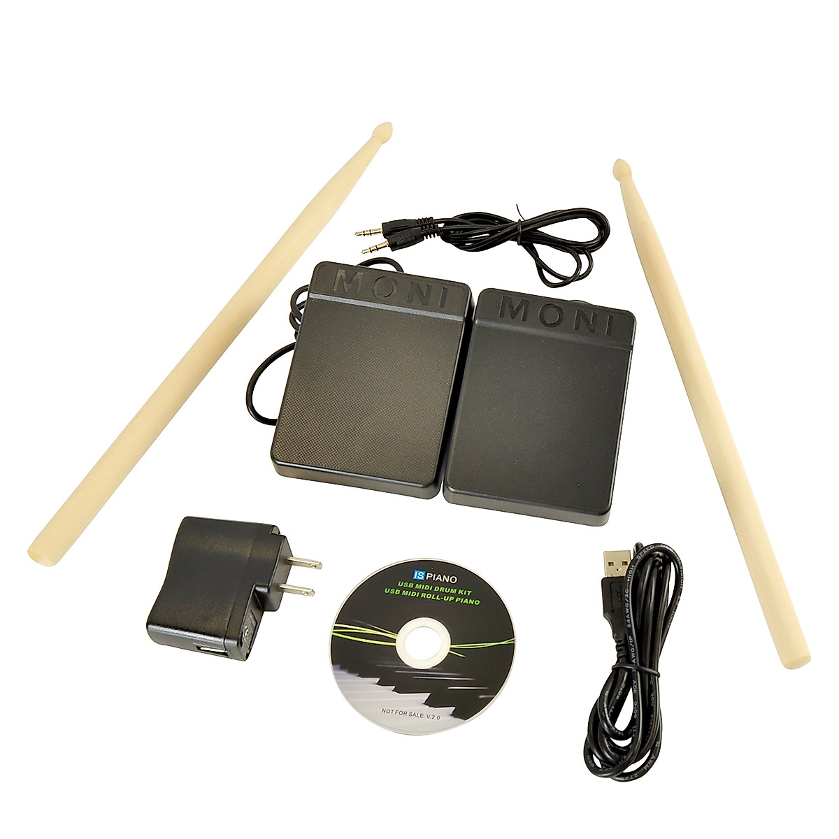 Pyle Electronic Roll Up MIDI Drum Kit W/ 9 Electric Drum Pads, Foot Pedals, Drumsticks, & Power Suppl Quick Setup Tabletop Roll Up Drum Kit Pre-Loaded W/Drum Electric Kits & Songs - AZPTEDRL14