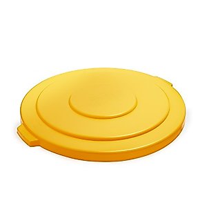 Rubbermaid Commercial FG265400YEL BRUTE Heavy-Duty Round Waste/Utility Container, 55-gallon Lid, Yellow