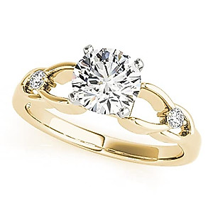 YDD Engagement Ring Moissanite Engagement Ring for Women Platinum Plated Silver 10K 14K 18K Solid gold Wedding Ring Double Horseshoe Engagement Ring Free Engraving promise rings for her