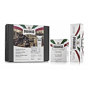 Proraso Sensitive Skin Shaving Kit for Men | Gift Box with Shaving Cream & After Shave Balm with Oatmeal & Green Tea Extract