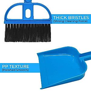 Mini Broom and Dustpan Set - Compact Cleaning Kit for Home, Car, Camping, Small Spaces, Pet Cleanup, and Travel - Durable Small Broom and Dustpan Set Mini - Mint Green Broom